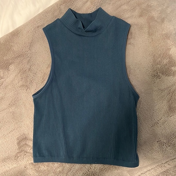 Zara | Tops | Zara Blue Muscle Tank | Poshmark